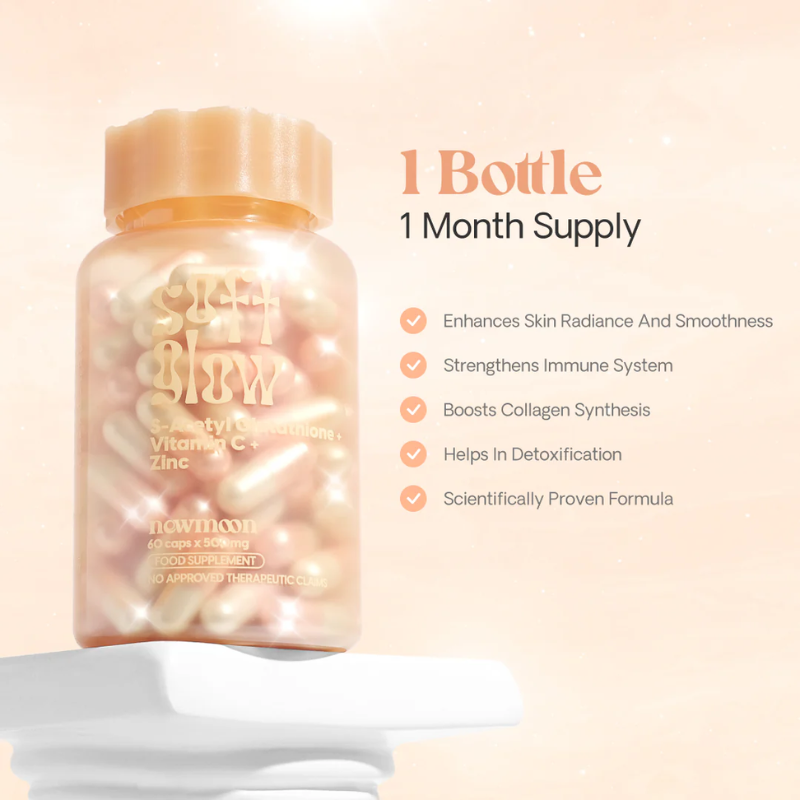NEW MOON Soft Glow S-Acetyl Glutathione Beauty Supplement Skin ...