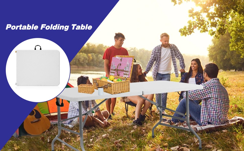 4FT 5FT 6FT Folding Table Catering Hall Buffet Heavy Duty Exhibition ...