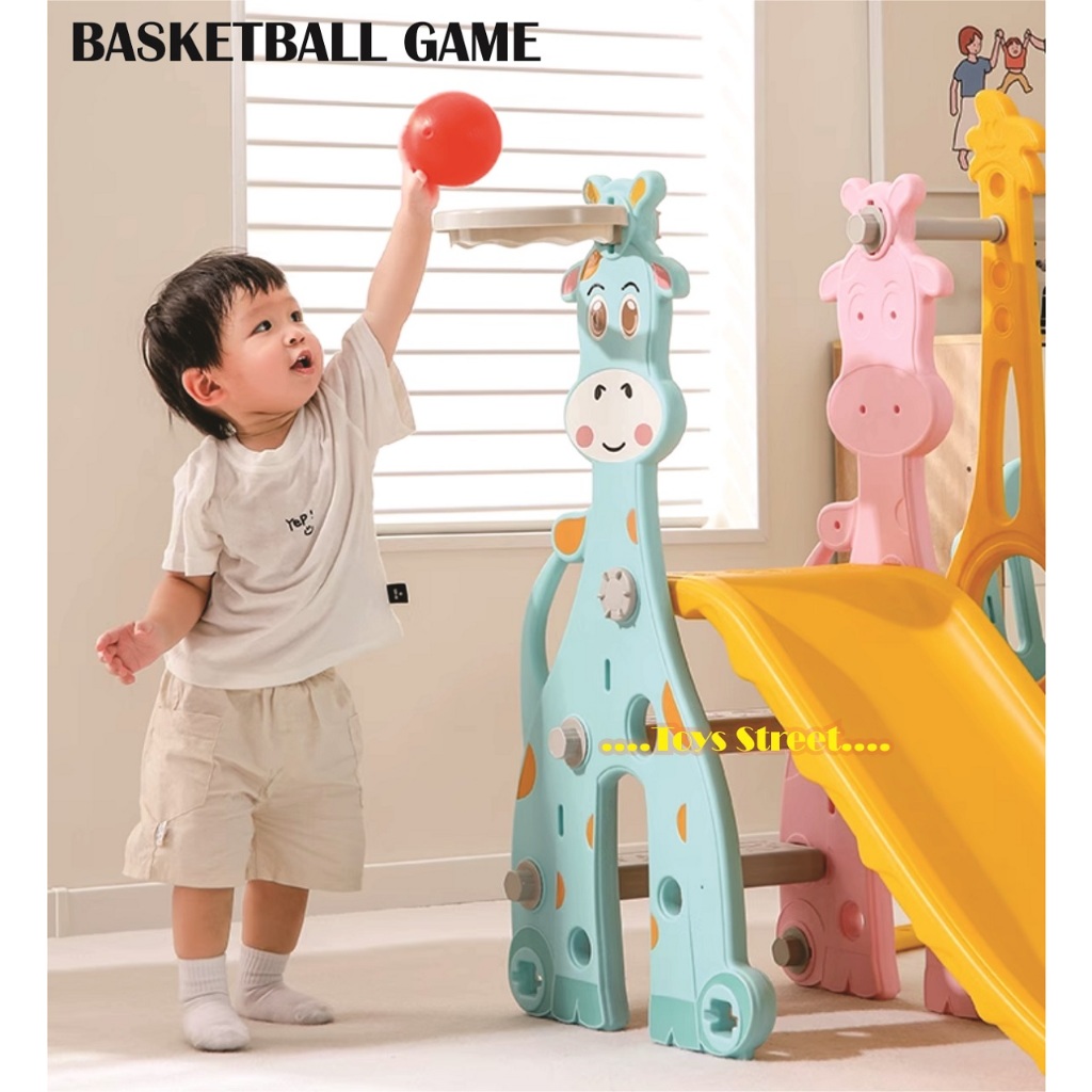 【4 In 1】Slide For Kids Age 0-12 Max 120KG Playground Kids Slide Swing ...