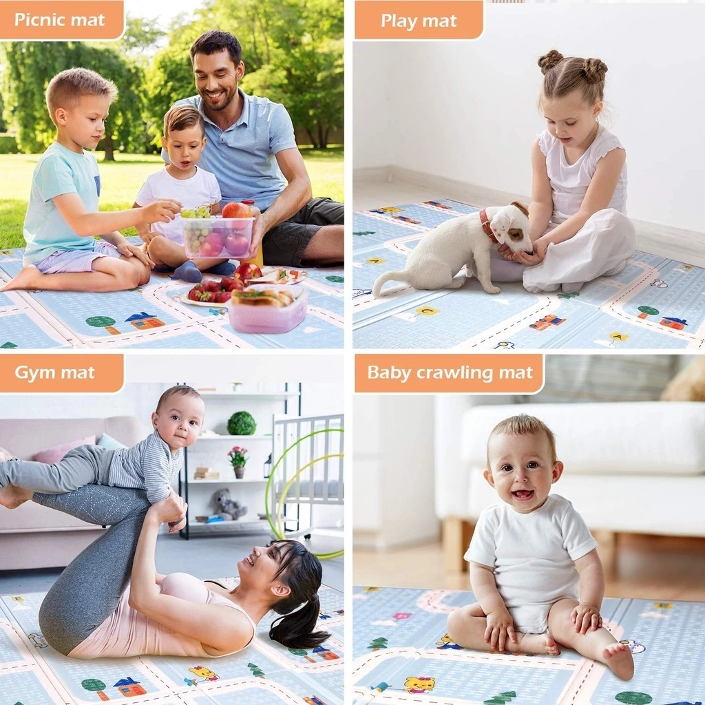 Baby crawling mat foldable crawling mat afety no smell Big size Double ...