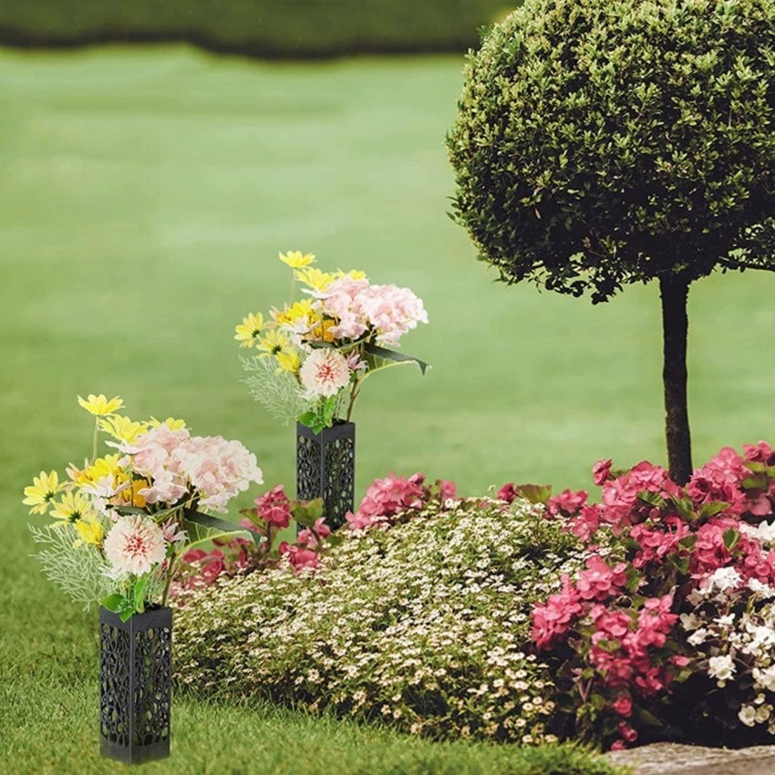 Grave Vase Memorial Cemetery Flower Holder for Flower Vase Cemetery ...