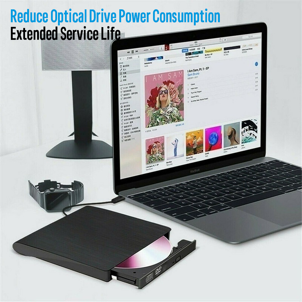 【In Stock】External DVD Optical Drive USB2.0 CD/DVD-ROM CD Player Reader ...