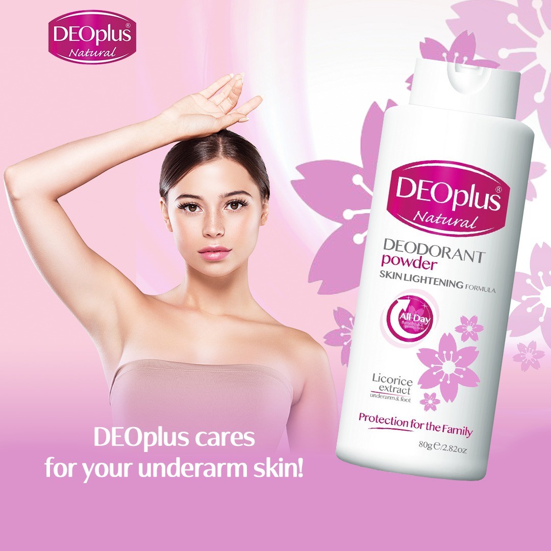 Deoplus Powder Deodorant with Skin Lightening Formula for Underarms and ...