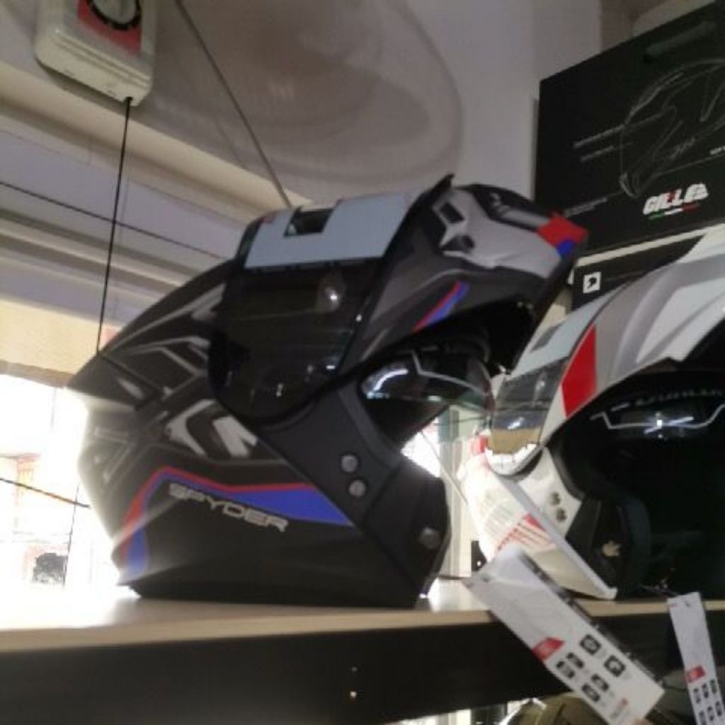 spyder force Alfred watermax matteblack blue red modular helmet ...