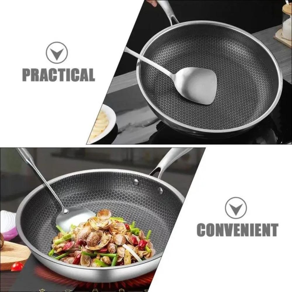 Stainless Steel Honeycomb Frying Pan Non-Stick Frying Pan Induction ...