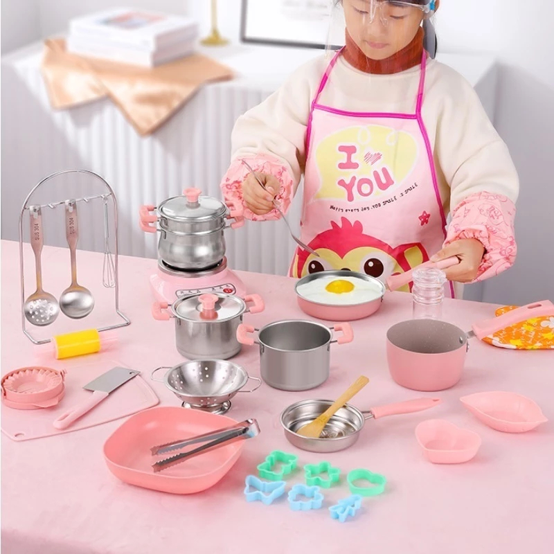 【COD】Real Mini Cooking Kitchen Toys Set For Kids Girls Kitchen Toys for ...