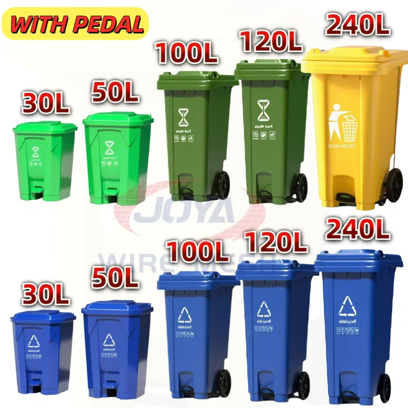 Outdoor Large Trashcan basurahan 30L/50L/100L/120LFood/Commercial and ...