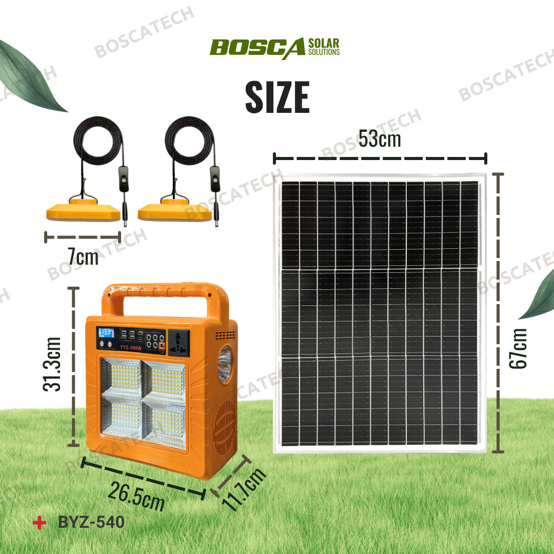 BOSCA 300W Portable Solar Power Station Multi-Output Power Bank with ...