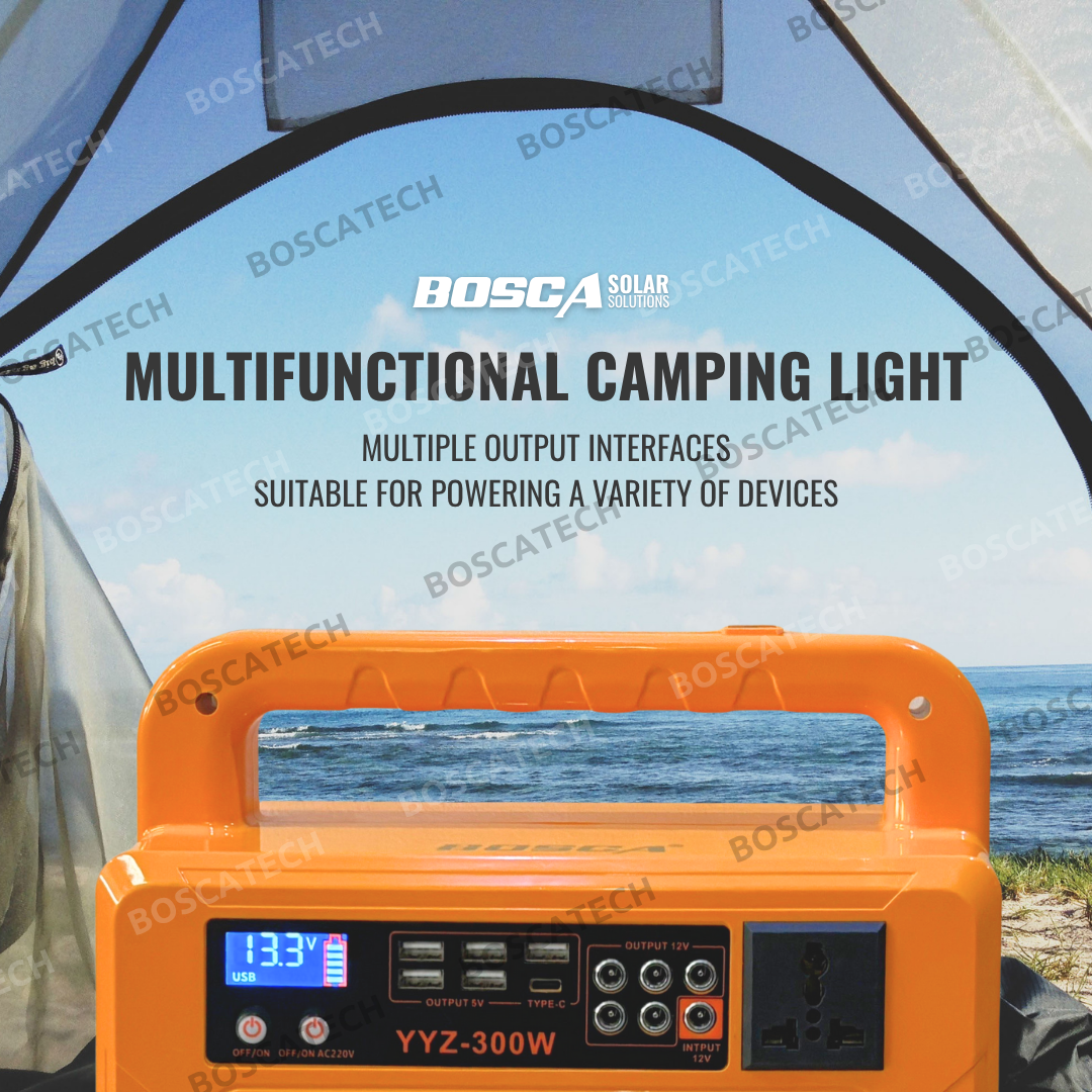 BOSCA 300W Portable Solar Power Station Multi-Output Power Bank with ...
