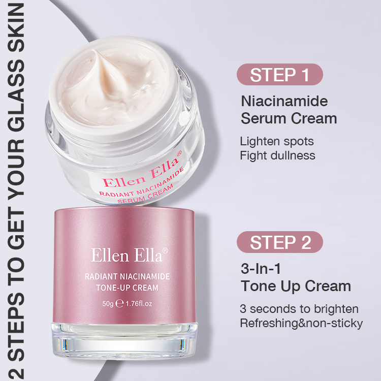 ELLEN ELLA Niacinamide Serum Cream Set 2pcs Tone up Cream SPF 25+ 50g ...