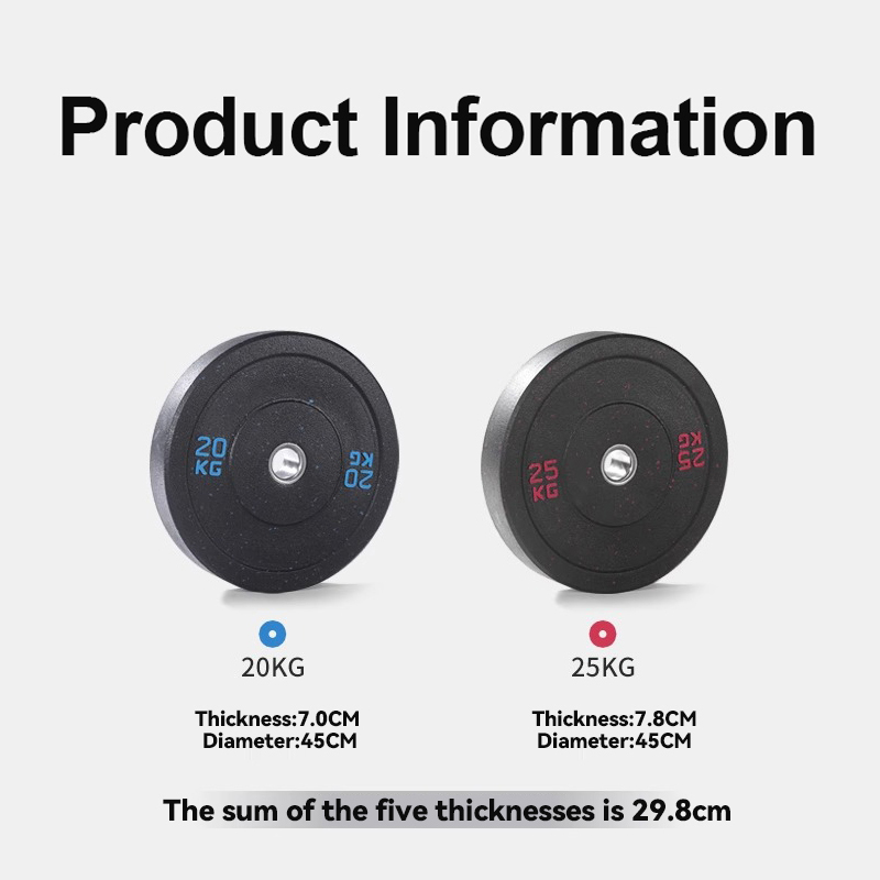 Rubber Barbell Plates 10/15/25/35/45/55LBS Olympic Weight Plates for ...