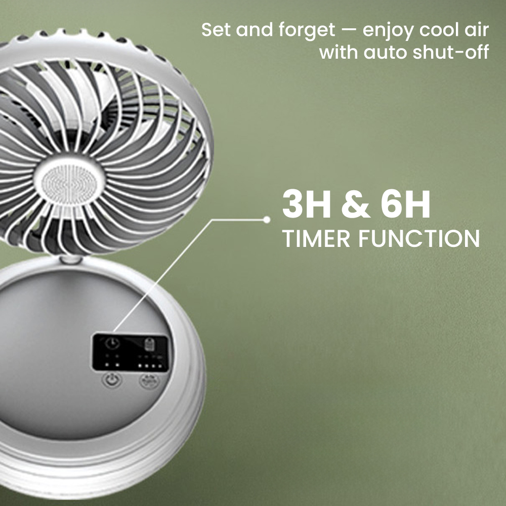 Orashare YFH03 Foldable Desk Fan USB Charge Fan 3-Speed Quiet Cooling ...