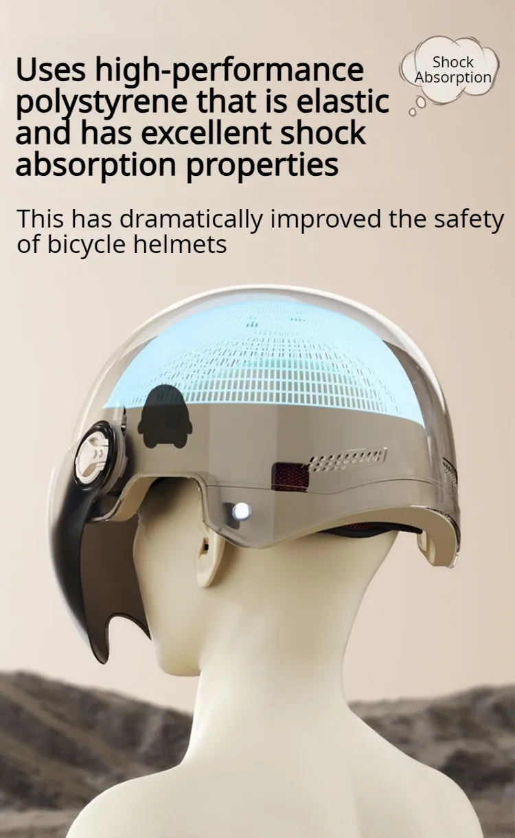 【Breathable and Sunscreen】motorcycle helmet UV Shield Ultra-Light Half ...