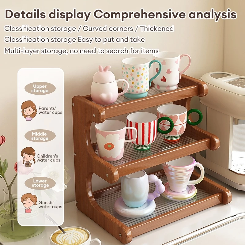 Cup Holder Storage Rack Dining Table Countertop Cup Holder Tabletop Tea ...