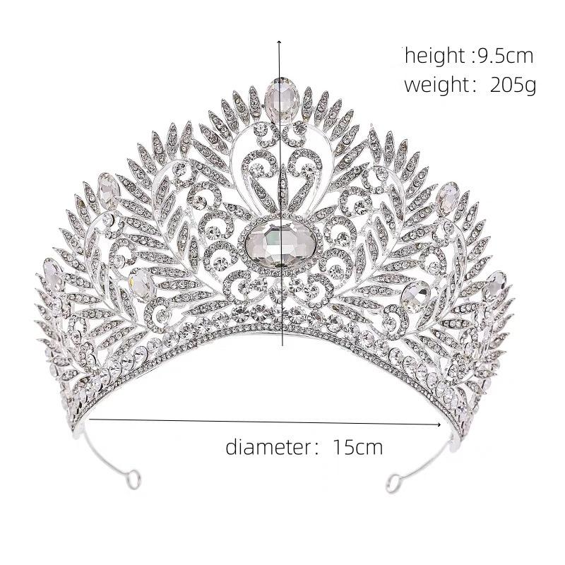 Luxury Rhinestone Pageant Debut Crown Big Miss Global Queen Bridal ...