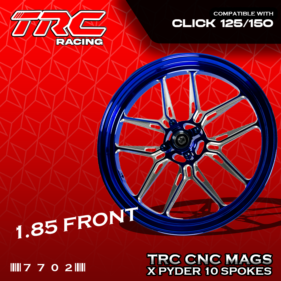 TRC CLICK CNC XPYDER 10 SPOKES MAG WHEELS (1.85F x 2.15R 14) 7702 ...