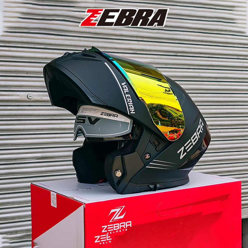 ZEBRA 2027 VALERIAN Modular REVO LENS Full Face Helmet For Motorcycle ...