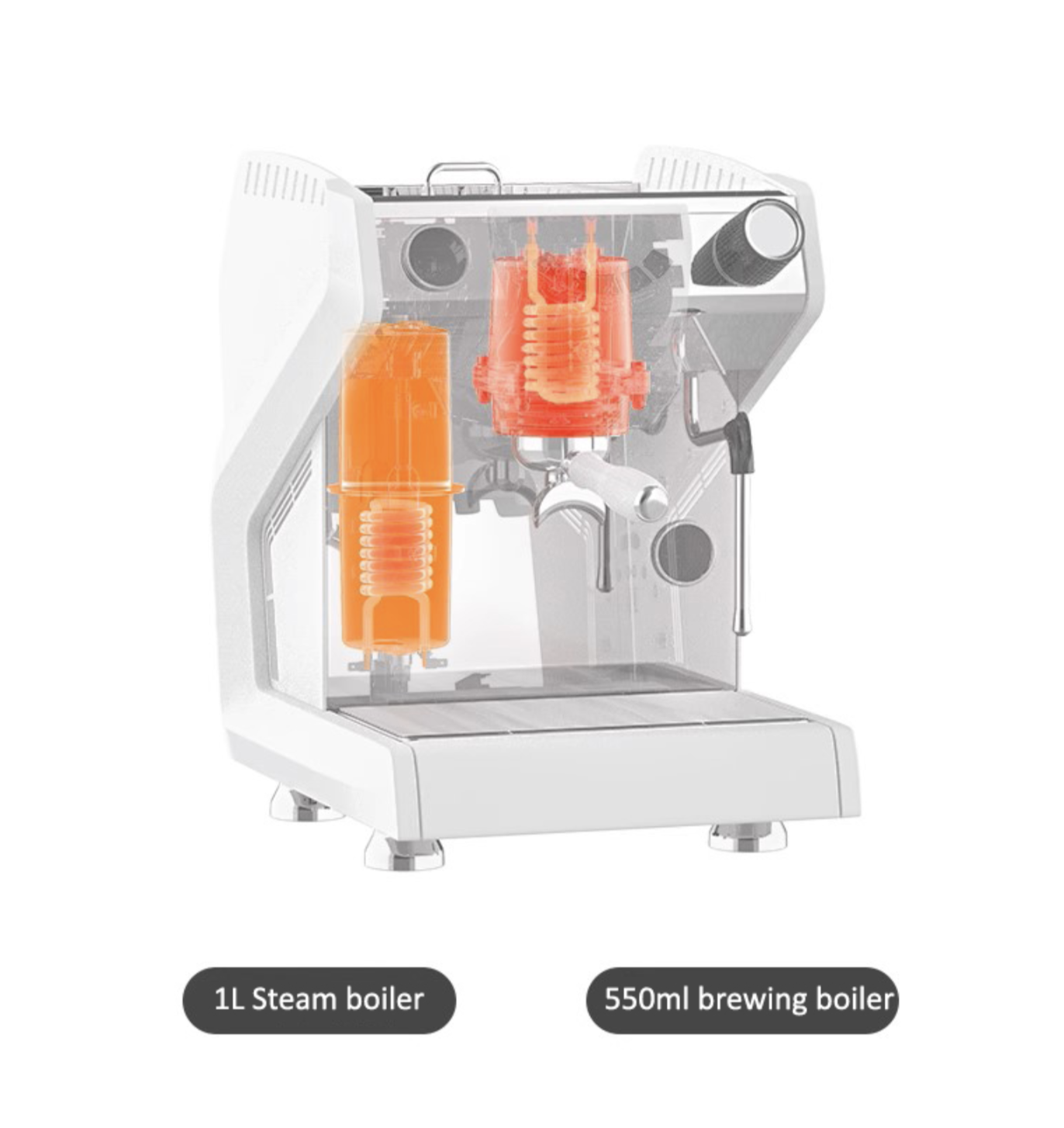 Gemilai CRM 3149 Espresso Machine 20 Bar Semi Automatic Heavy Duty ...