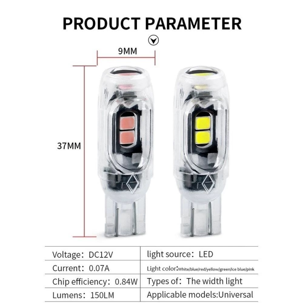 4x T10 2835 5SMD W5W lens Led Flash Strobe Bulb 194 WY5W Flashing ...