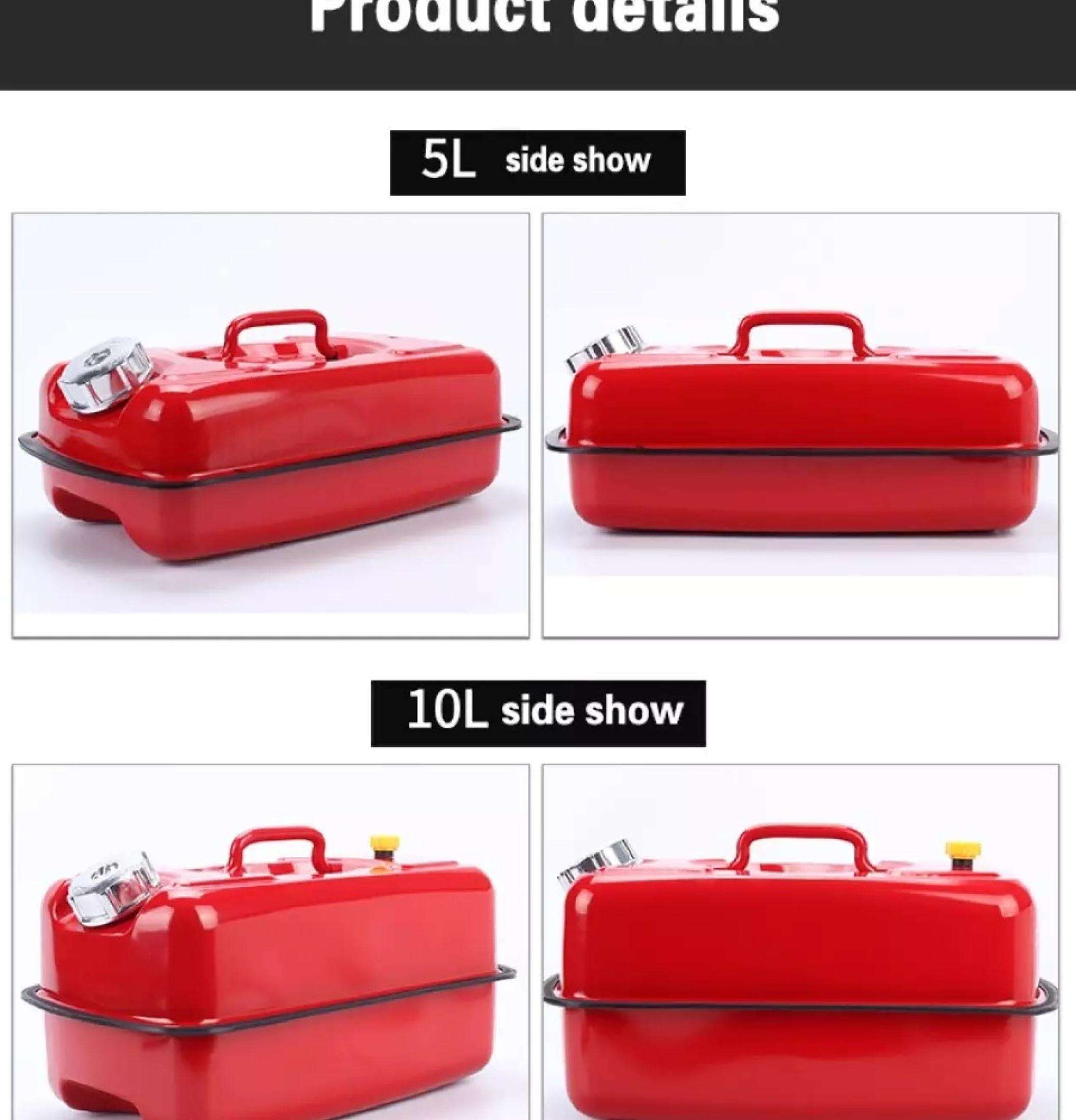 Horizontal Gasoline Tank 5L-20L Car Motorcycle Anti-Static Iron Drum ...
