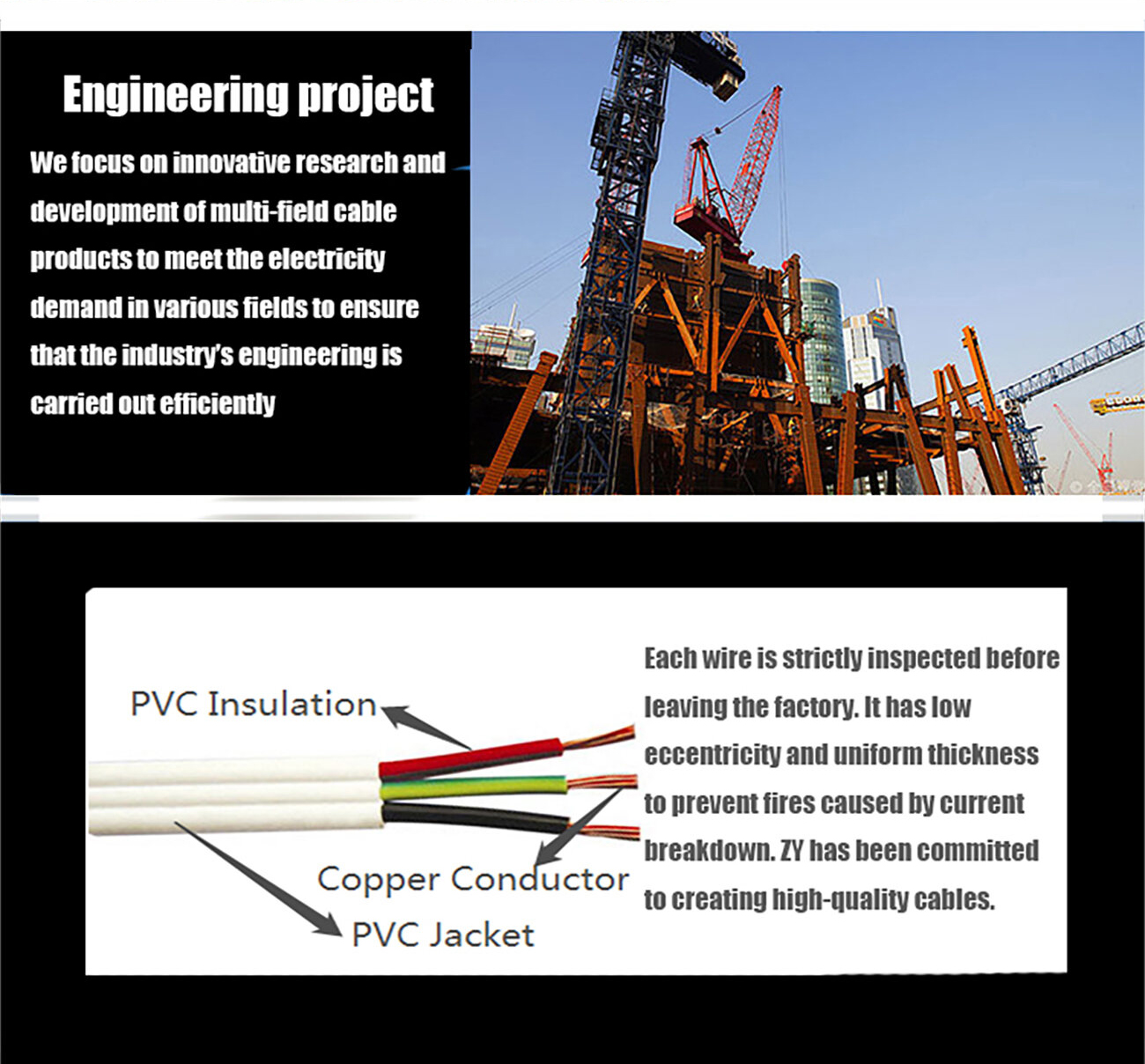 Waterproof Antifreeze Power Cable Insulated Sheath Oxygen-Free Copper ...