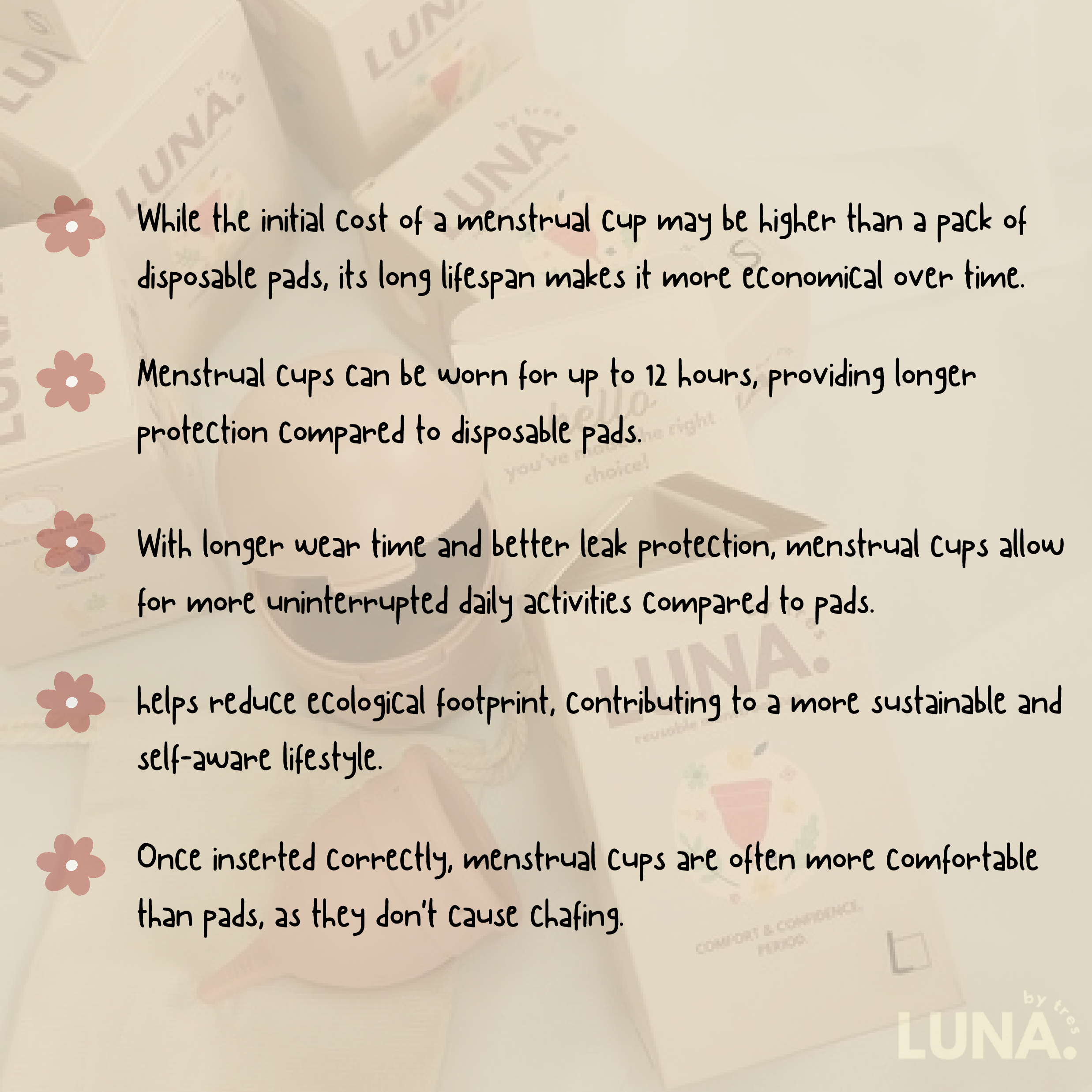 Luna Menstrual Cup (FDA Approved) 100% Medical Grade Silicone with ...