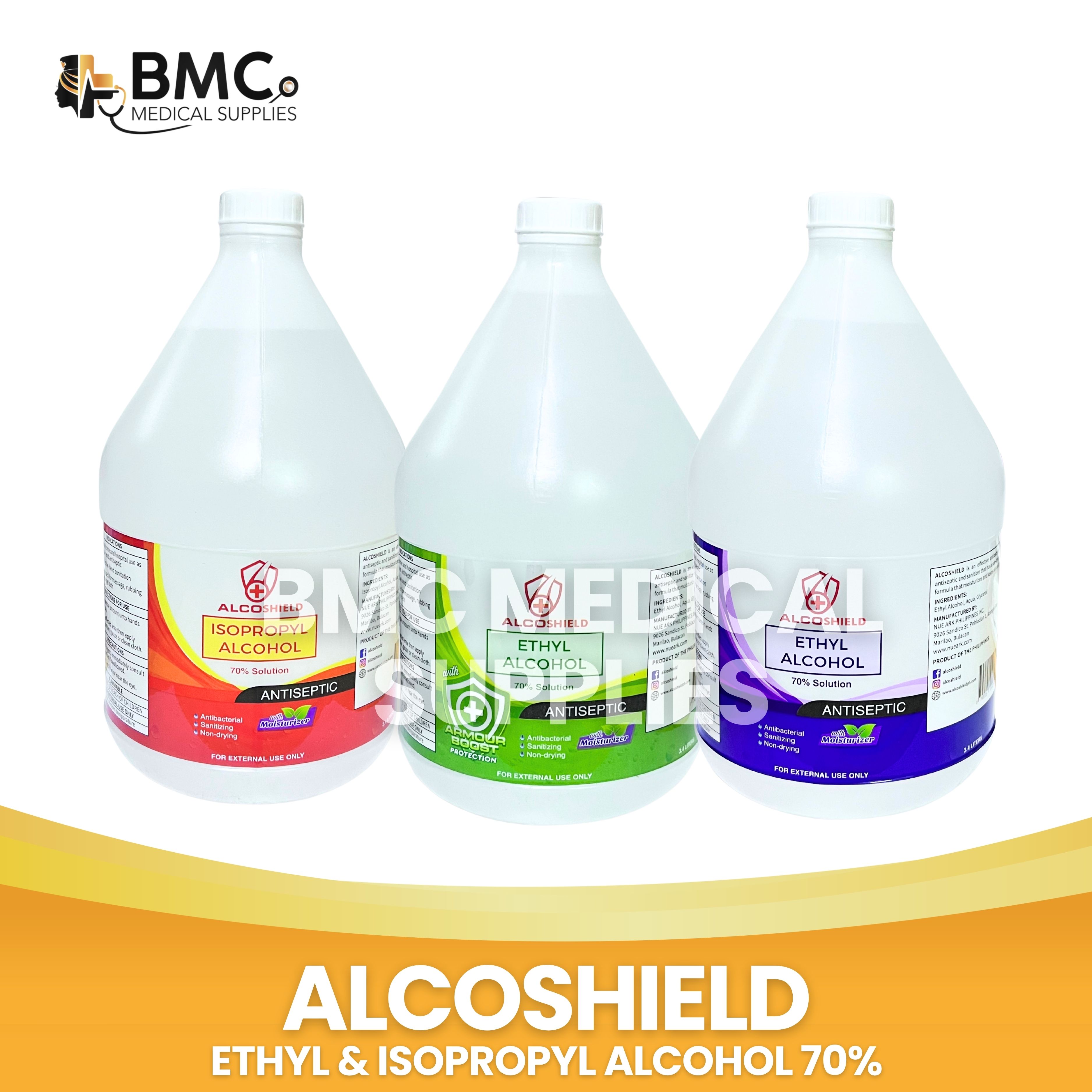 Alcoshield Alcohol With Moisturizer 70% Isopropyl and Ethyl (Gallon ...