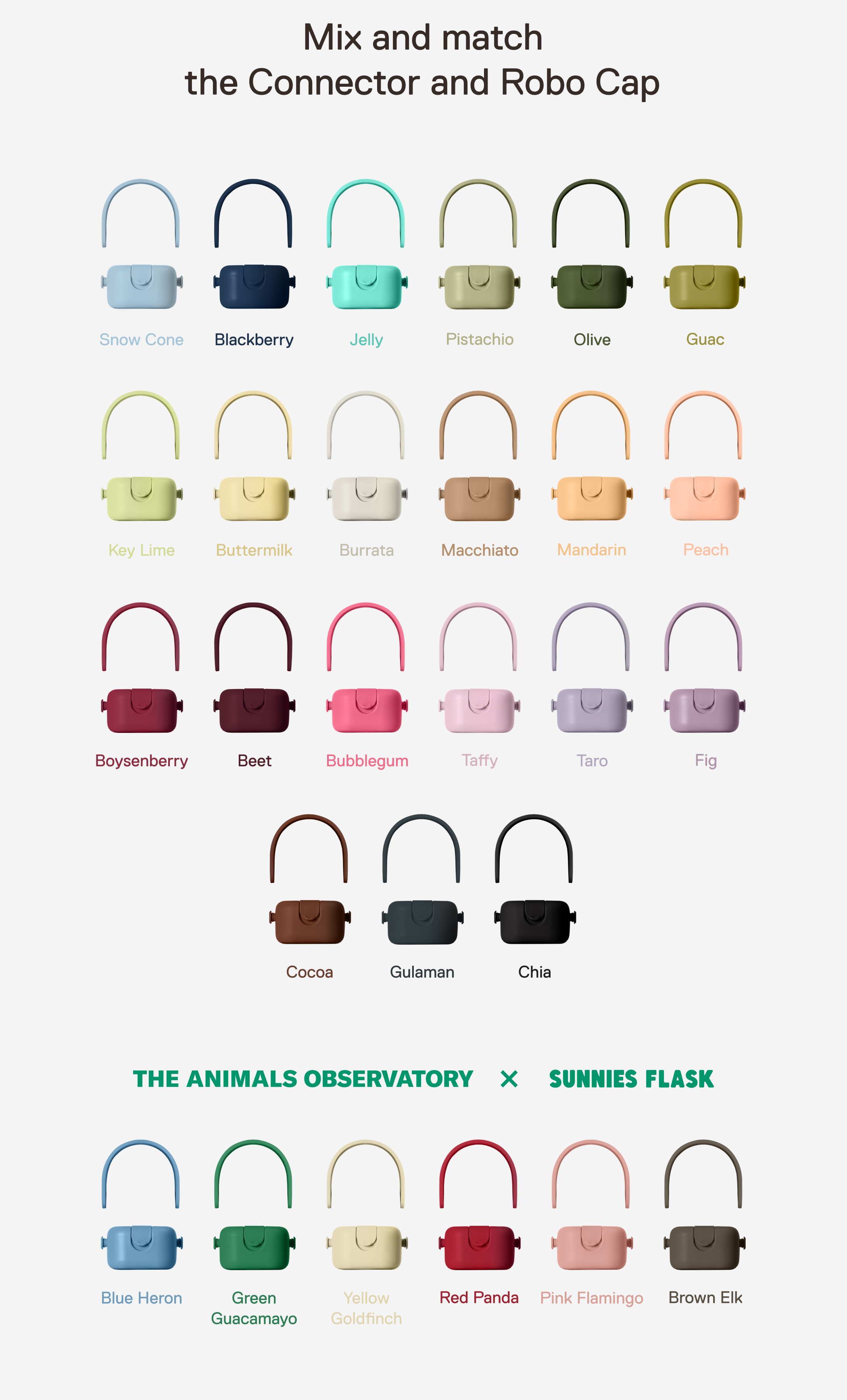 Sunnies Flask Robo Cap Connector (Detachable Silicone Strap Handle for ...