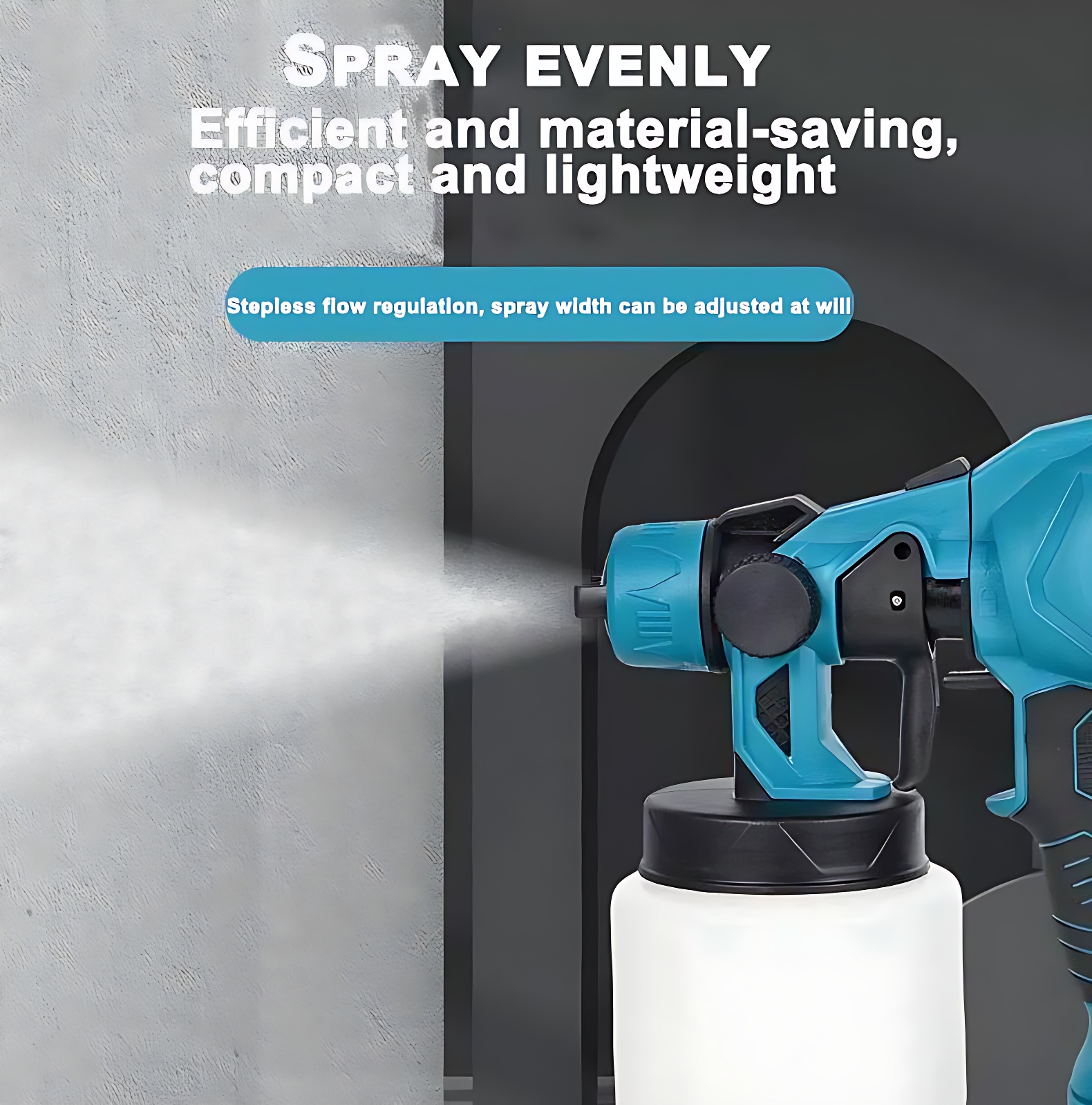 1500W Cordless Spray Gun Woodworking Furniture Paint Sprayer Cordless ...