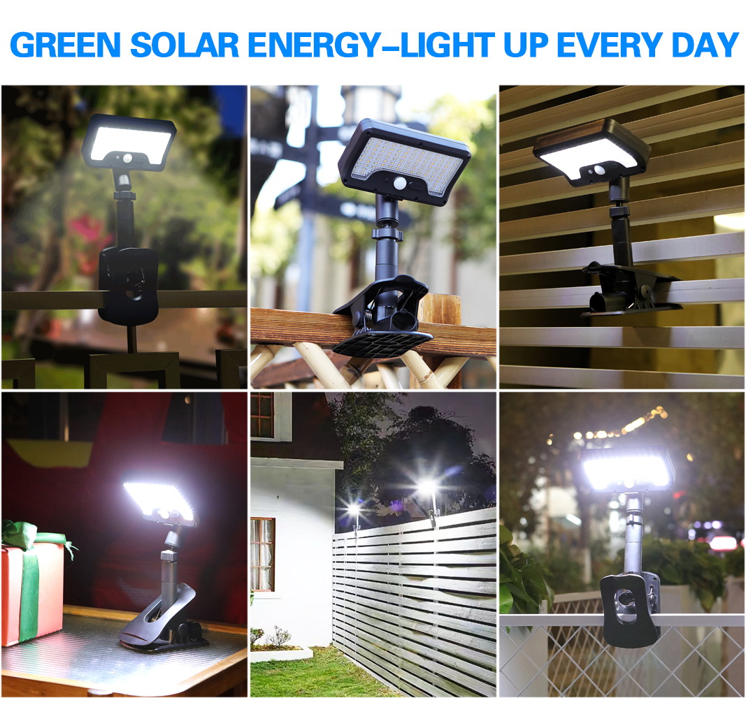 solar clip light solar light outdoor waterproof solar garden light wall ...