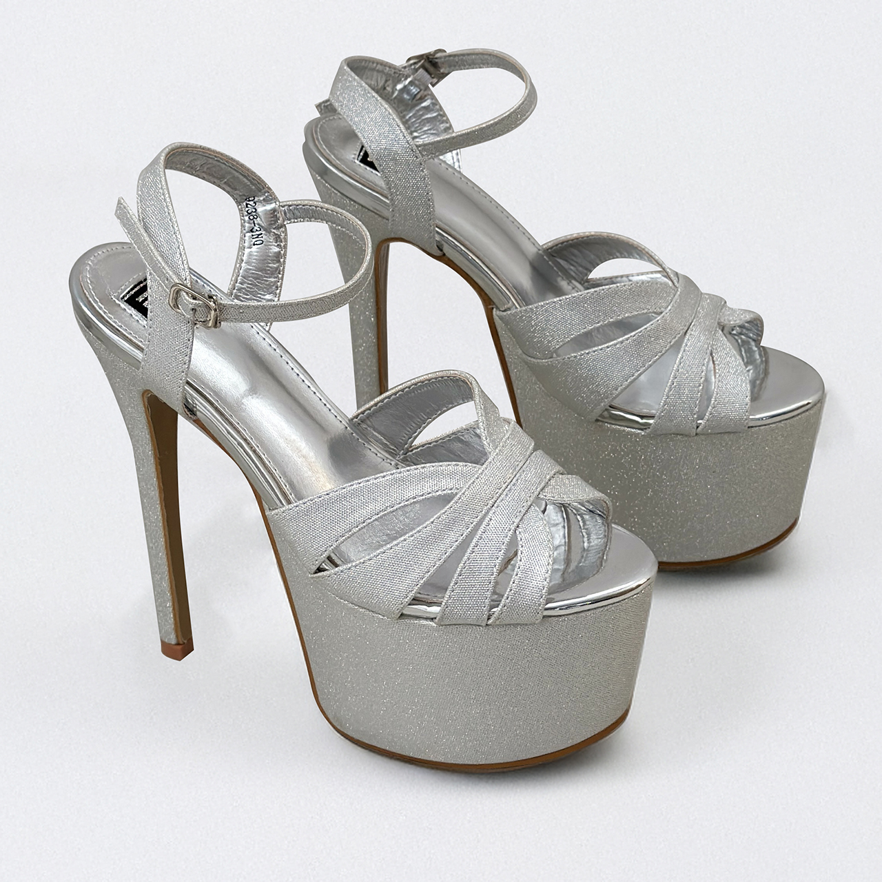 TC Shiny Metallic Silver Pageant Heels – Luxury 6.5 Inch Platforms ...