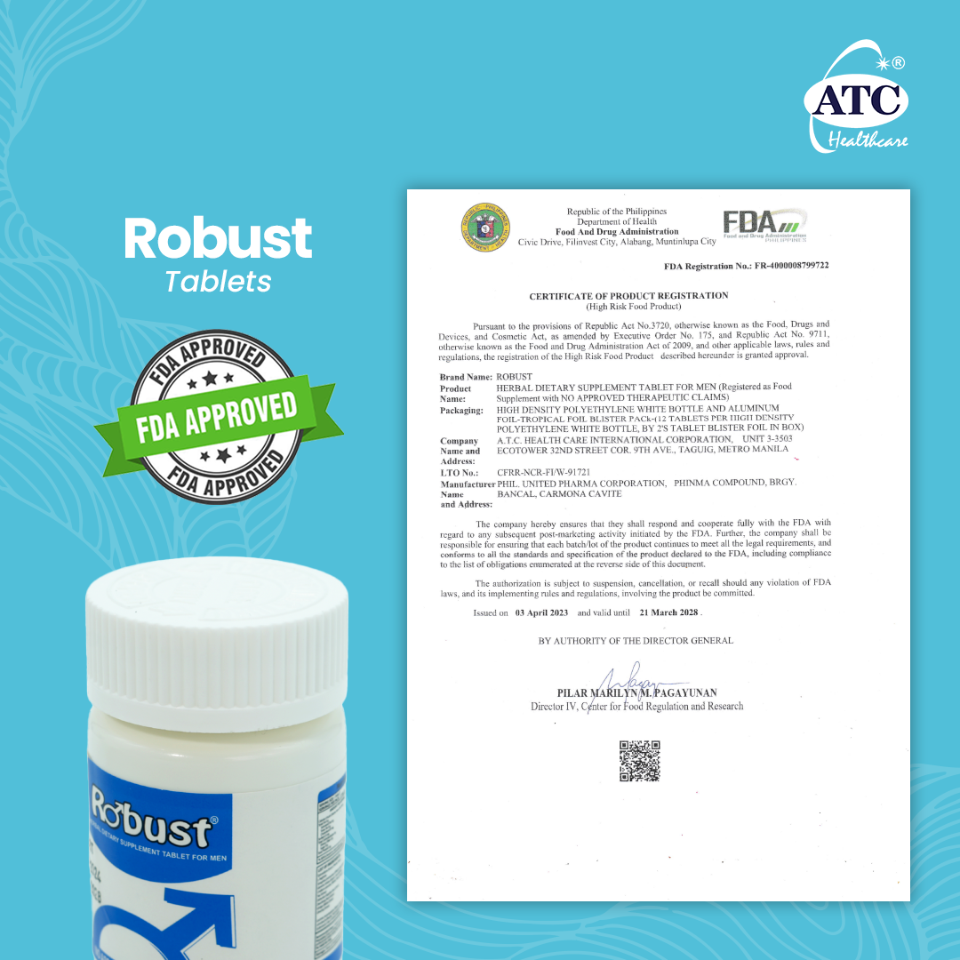 ATC Robust Tablet 12's Dietary Supplement for men | Shopee Philippines
