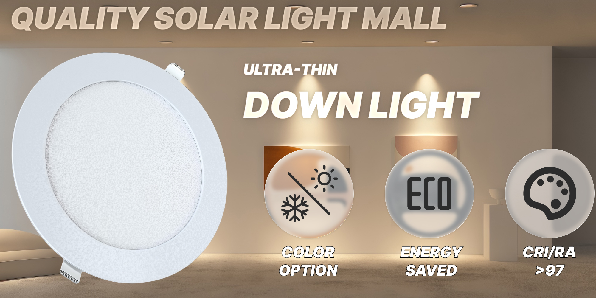 Ultra-Thin LED Recessed Light Tri Color Ceiling Light Round And Square ...