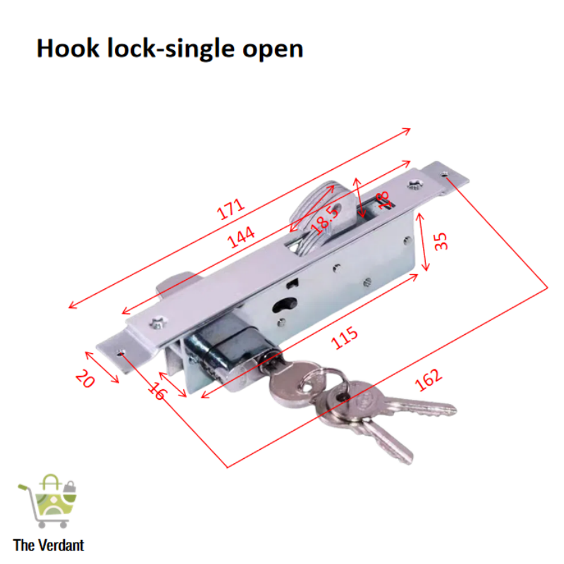 Sliding Door Hook Lock | Aluminum Alloy Sliding Door Lock Set | Double ...