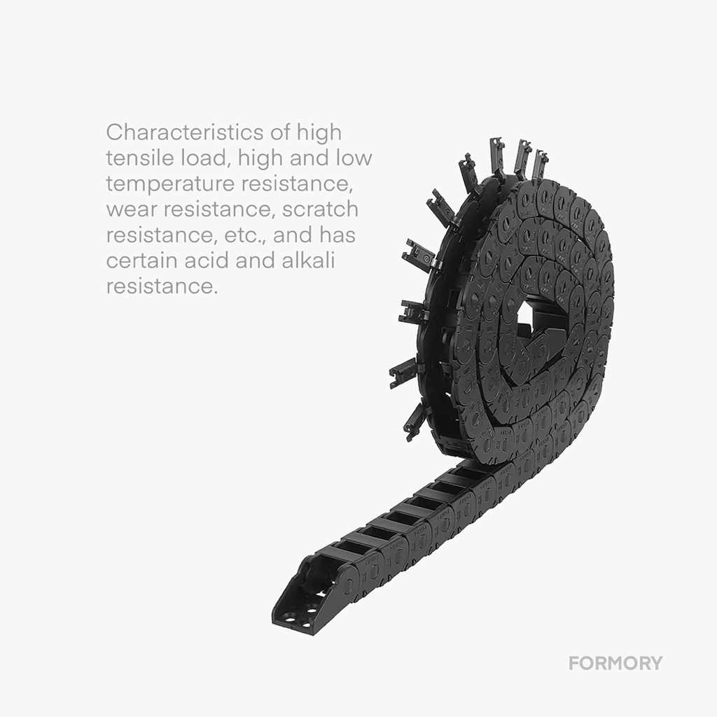 FORMORY Nylon Cable Drag Chain 10x11mm 1meter With End Connectors For ...