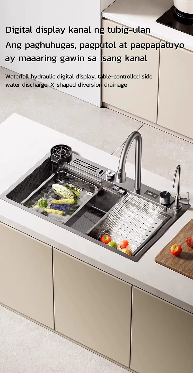 Kitchen sink 5.0MM thickness 304 stainless steel with built-in knife ...