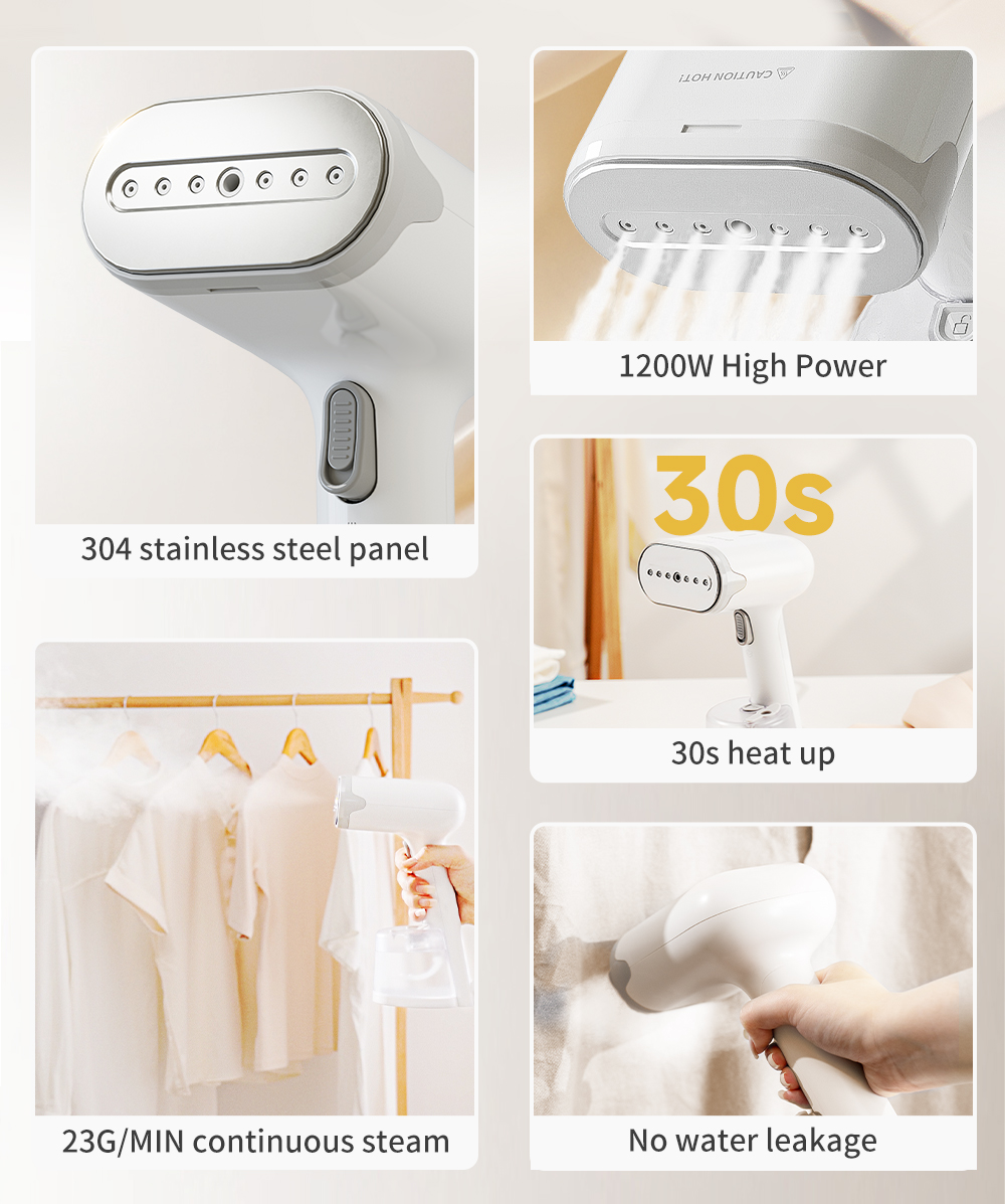 Simplus Handheld Garment Steamer 1200W Strong Steam Portable Foldable ...