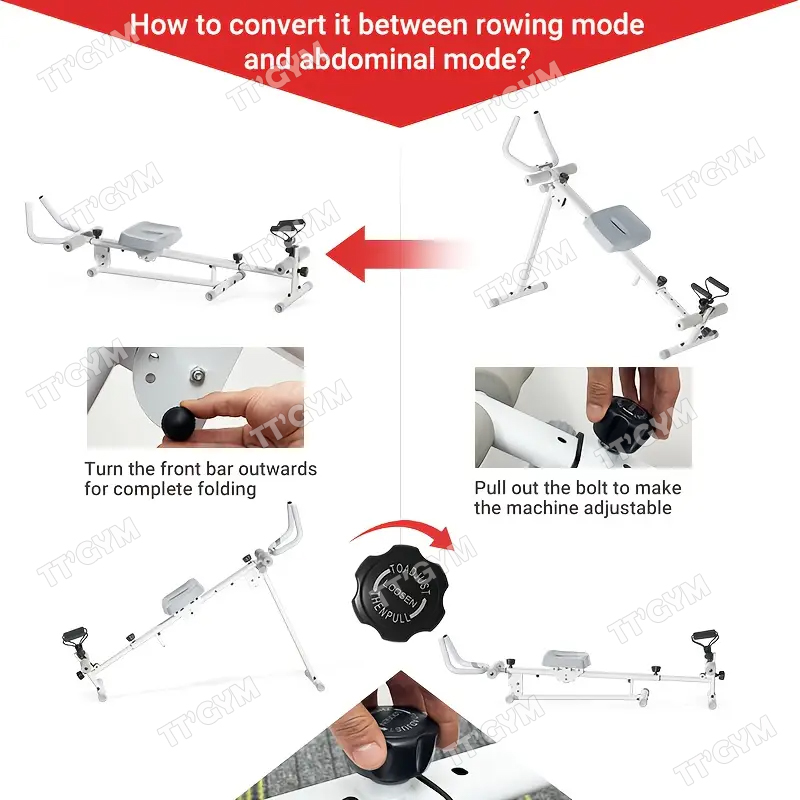 Rowing Machine for Home Foldable 4in 1 Multi-Function Rowing Machine ...