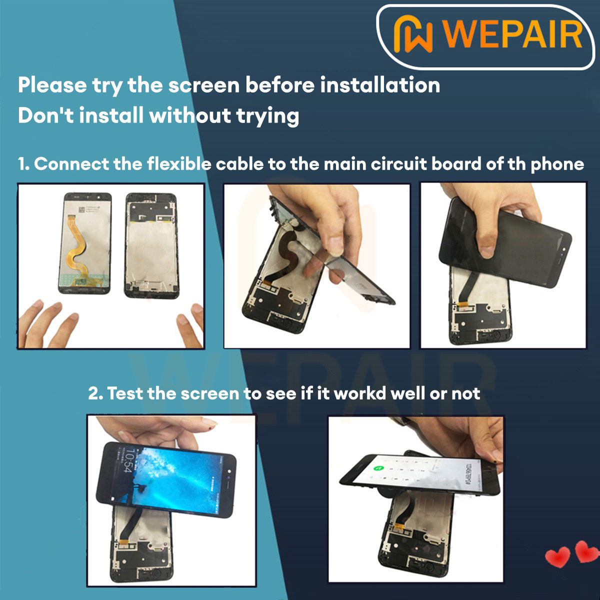 WEPAIR LCD Touch Display Screen Assembly For OPPO A17/A17K/A57/A77S/A18 ...