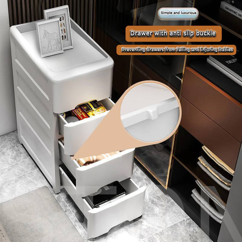 Drawer Storage Cabinet Slim Organizer Drawer With Wheel Kitchen ...