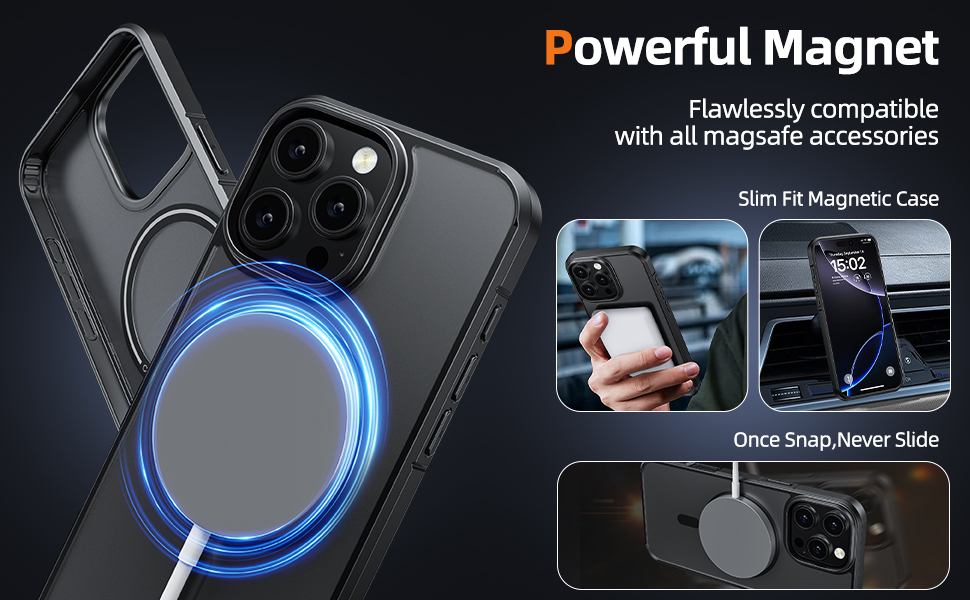 WSKEN for IP16Pro Max/15/14 Magnetic Slim Fit Case[Skin Friendly ...