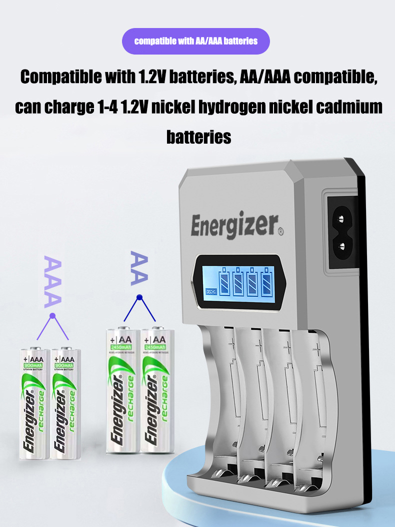 Energizer Rechargeable Battery Kit: 4AA (2450mAh) & 4AAA (900mAh) NiMH ...