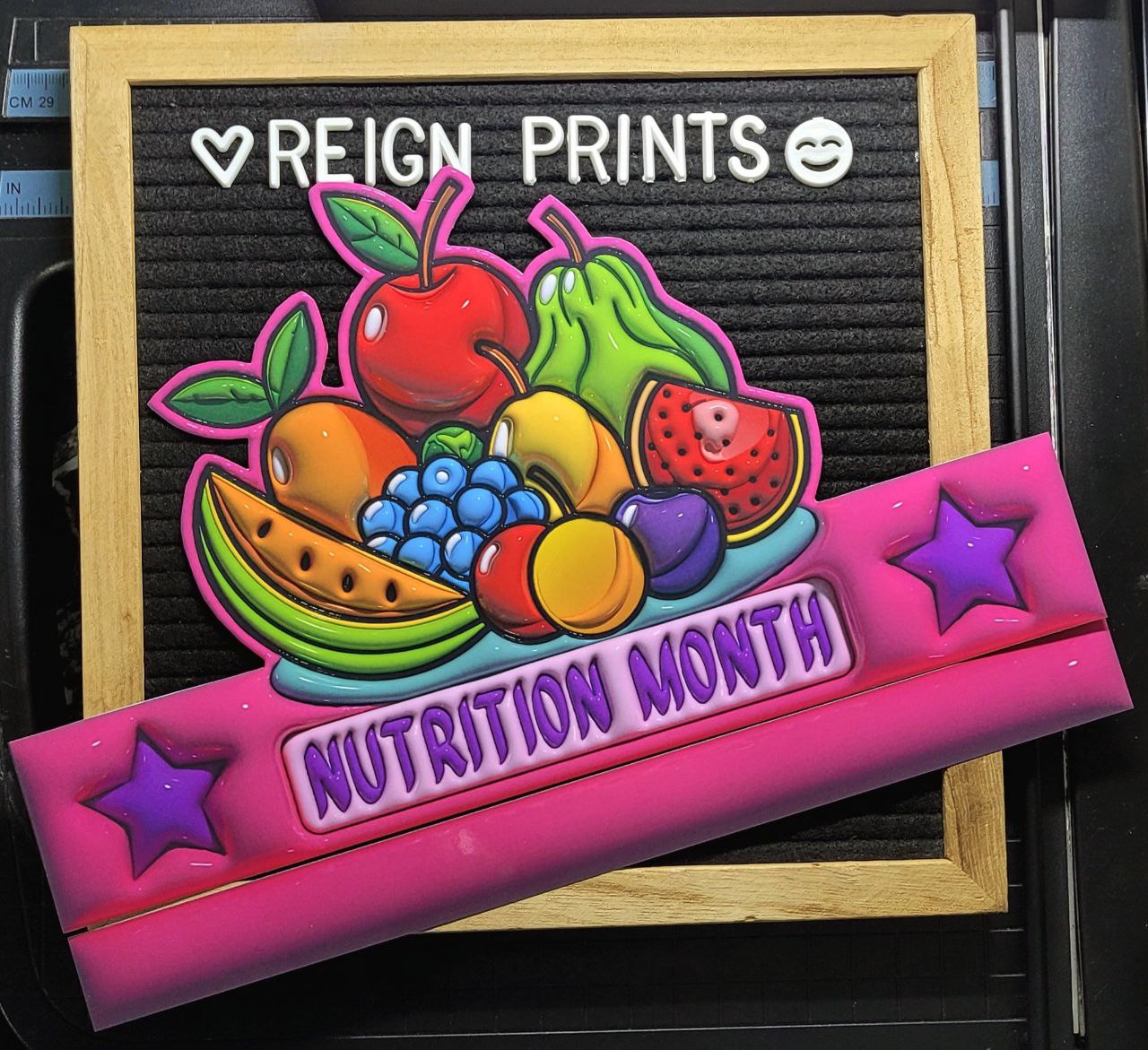 3D Nutrition Month Head Cap for Kids | Precut + Laminated | School ...