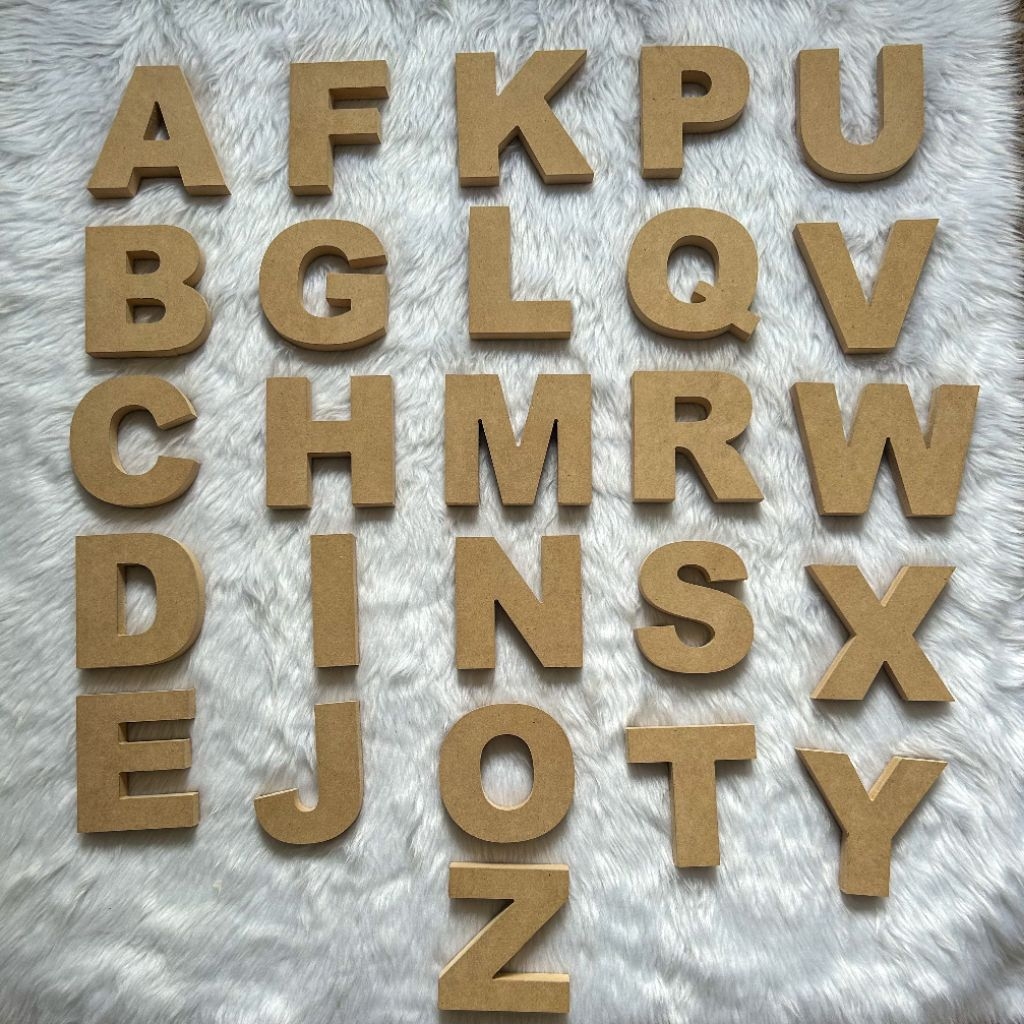 Wall Mount MDF Wooden Alphabet Letters A-Z ( font Arial Black ) 5cm ...