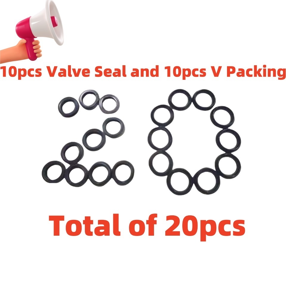 20pcs Valve Seal Rubber Gasket/V-Packing Gaskets Repair Rubbers Oring ...