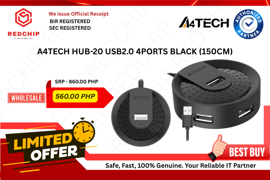 A4TECH HUB-20 USB2.0 4PORTS BLACK (150CM) | Shopee Philippines
