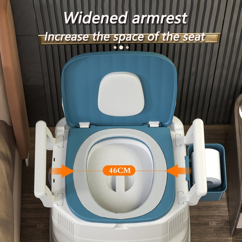 Living 【Upgraded 】Portable Toilet Bowl Arinola For Adult Soft Pad ...