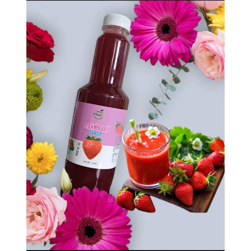 ZNW Syrup Available with 14 Premium Flavors BLUEBERRIES/STRAWBERRY ...