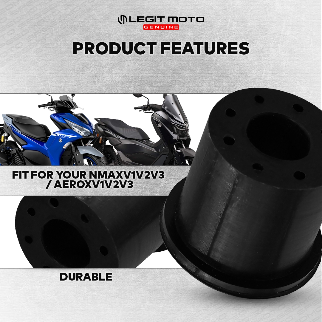 LEGITMOTO NMAX V1 V2 V3 / AEROX V1 V2 V3 ENGINE BUSHING SUPPORT BLACK ...