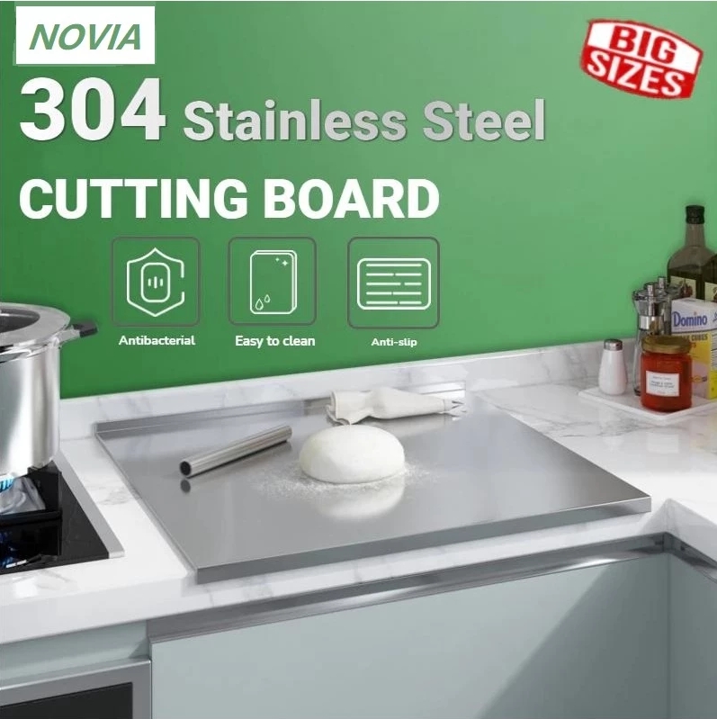 304 Food Grade Household Kitchen Stainless Steel Chopping Board Dough ...